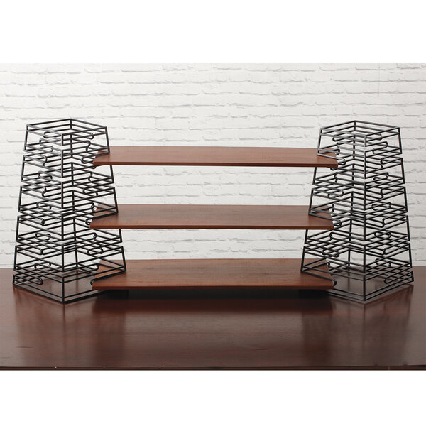 GET RISER-SET-L Elevation 12" x 12" x 23" Black Metal Riser Set