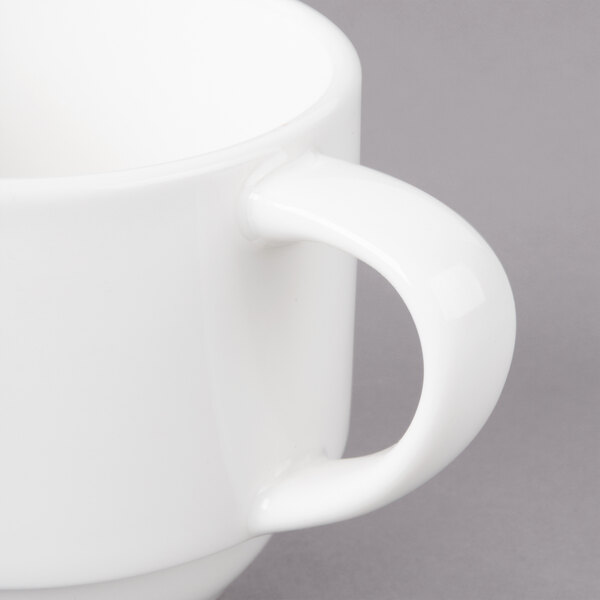 Bon Chef 1000005P Concentrics 4 oz. White Porcelain Espresso Cup - 36/Case