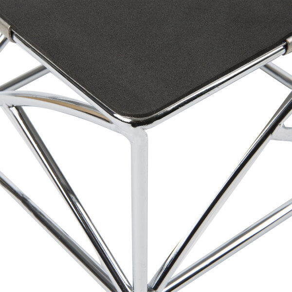 Tablecraft CR3 Set of Three Chrome Plated Square Metal Riser Set - 2 ...