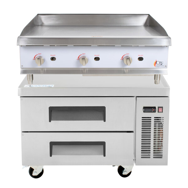 Cooking Performance Group 36GMRBNL 36" Gas Countertop Griddle with ...