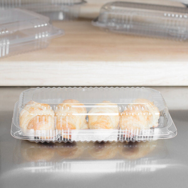 Dart C18UT1 StayLock® 8 1/2" x 4 1/2" x 2 1/8" Clear Hinged Plastic ...