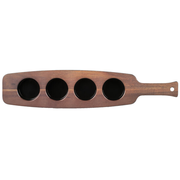 Libbey Cherry Wood 18 3/4" Melamine Flight Paddle - 6/Case