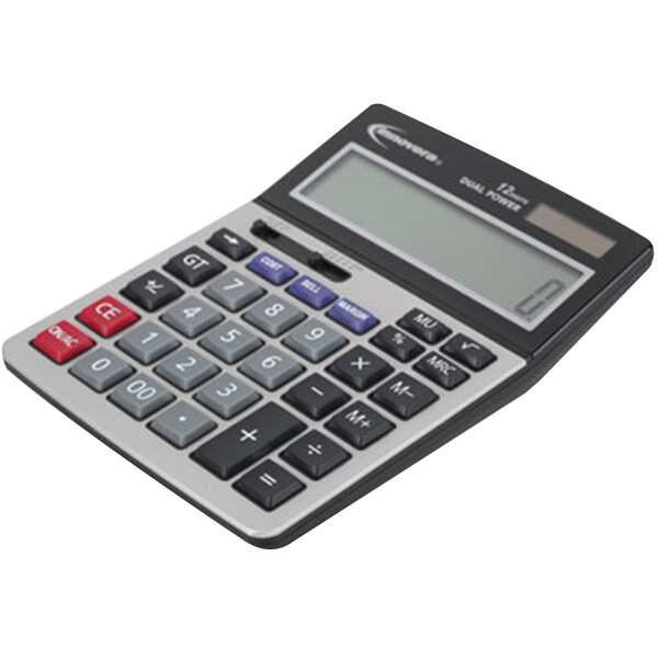 Innovera 15968 5" x 7" 12-Digit LCD Solar / Battery Powered Minidesk ...