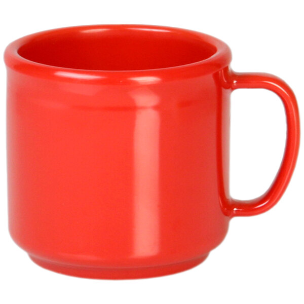 Thunder Group CR9035PR 10 oz. Pure Red Melamine Mug - 12/Pack