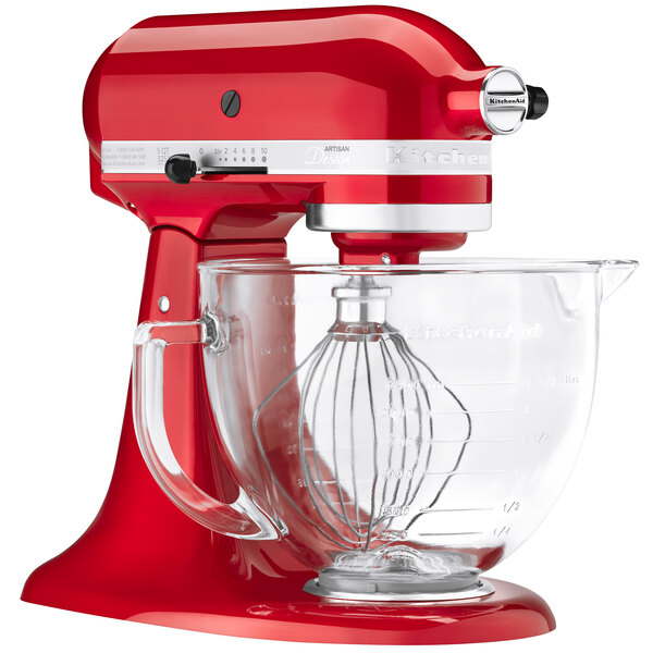 KitchenAid KSM155GBCA Candy Apple Red Premium Metallic Series 5 Qt ...