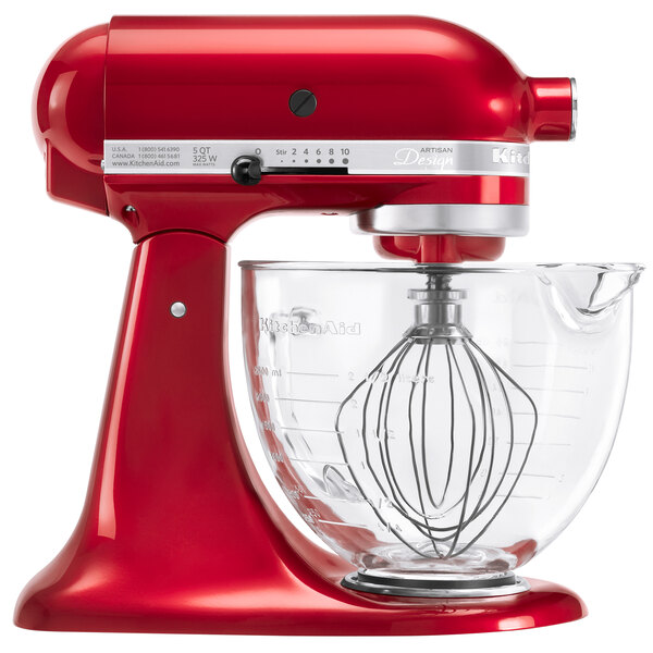 KitchenAid KSM155GBCA Candy Apple Red Premium Metallic Series 5 Qt ...