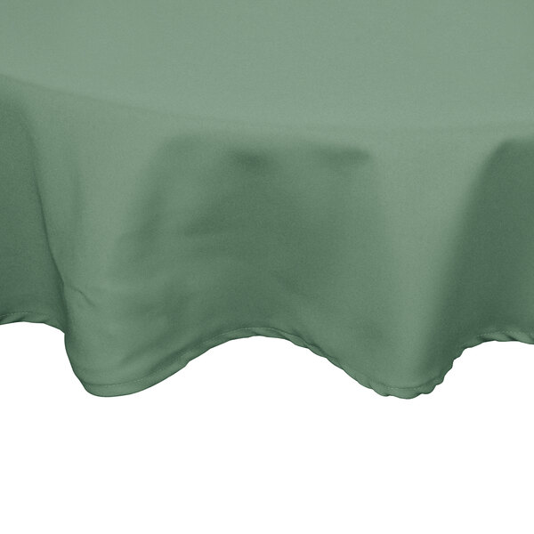 Intedge 54" Round Seafoam Green Hemmed 65/35 Poly/Cotton Blend Cloth ...