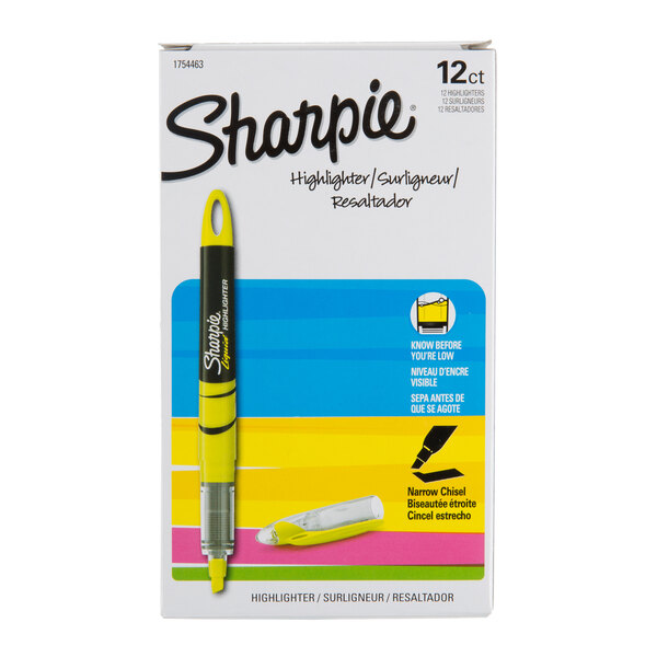 Sharpie 1754463 Accent Liquid Fluorescent Yellow Chisel Tip Pen Style ...