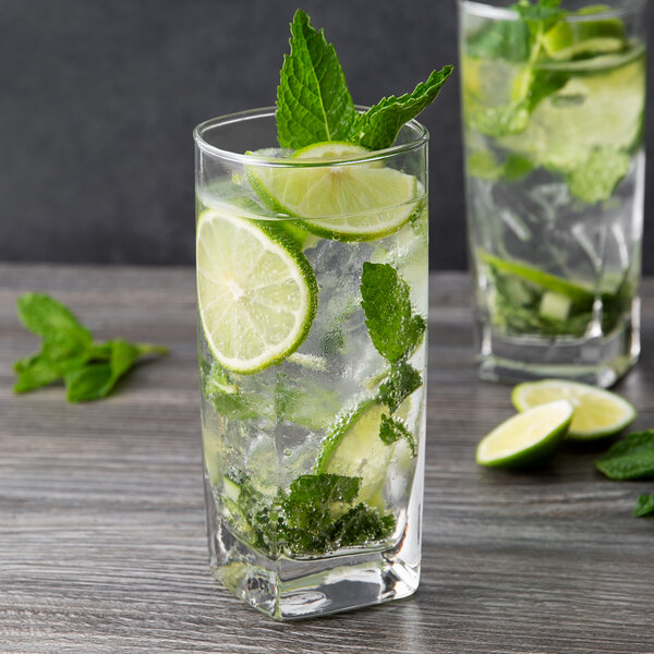 Acopa Cube 14 oz. Beverage Glass - 12/Case