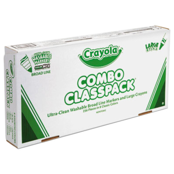 Crayola 523348 Classpack 128 Assorted Large Crayons and Ultra-Clean Markers