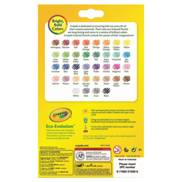 Crayola 681036 36 Assorted Erasable 3.3mm Colored Pencils
