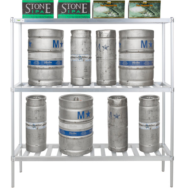 Regency 8 Keg Aluminum Keg Rack - 20" x 72" x 76"