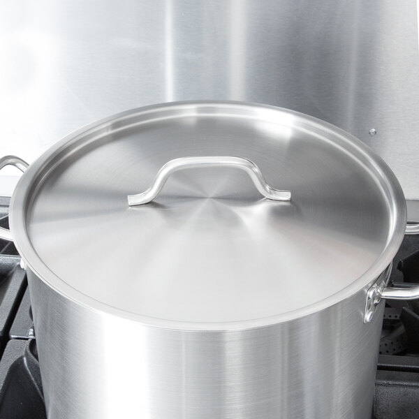 Vigor SS1 Series 15" Stainless Steel Replacement Lid for 32 Qt. Stock Pot
