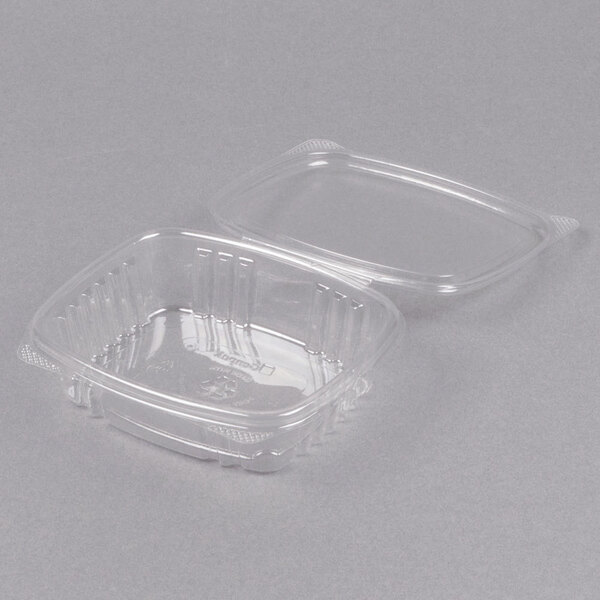 Genpak 8 oz. Clear Hinged Deli Container - 200/Case