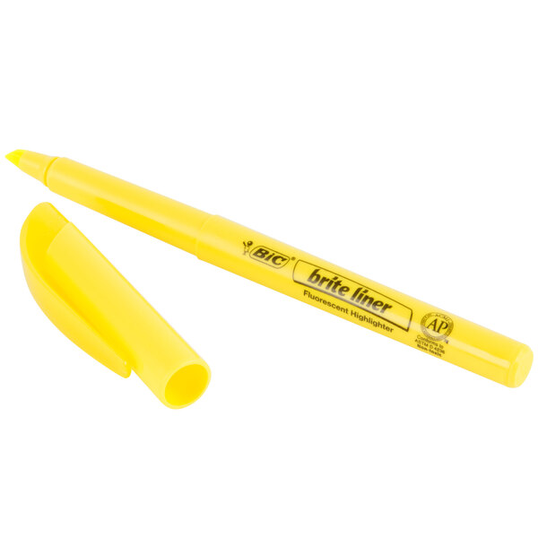 Bic BLP51WASST Brite Liner Fluorescent Assorted Color Chisel Tip Pen ...
