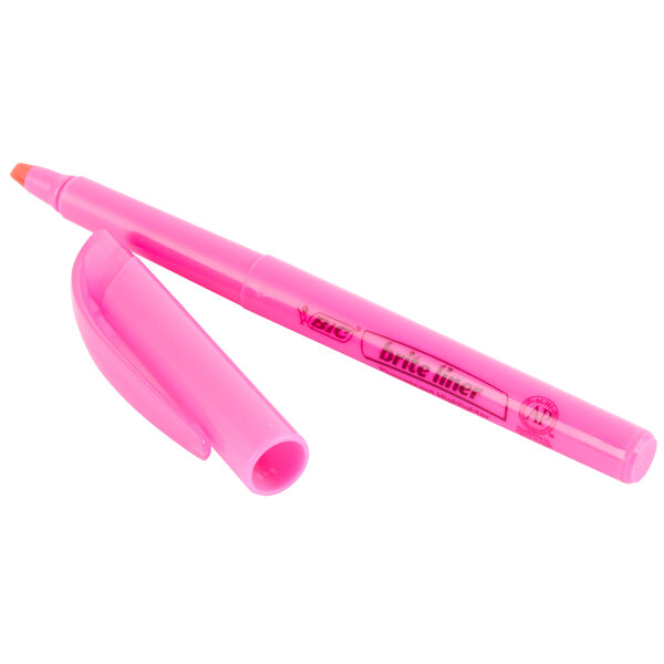 Bic BLP51WASST Brite Liner Fluorescent Assorted Color Chisel Tip Pen ...