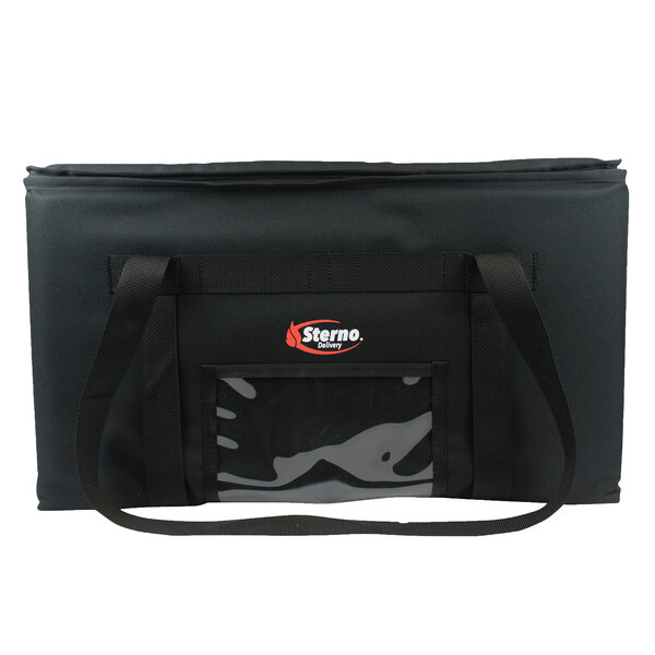 Sterno 24" x 16" x 17 3/4" Extra-Large Black Nylon Insulated Catering ...