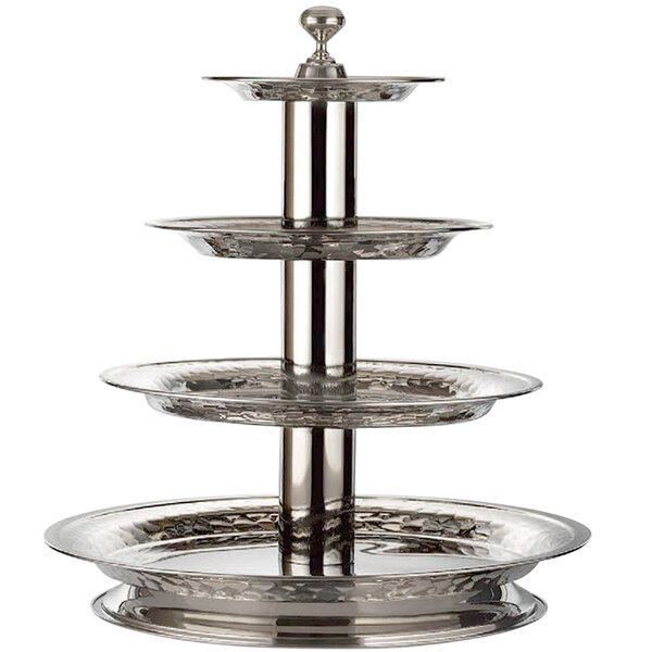 Bon Chef 61102 21 1/2" x 24" Stainless Steel 4-Tier Stand