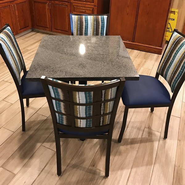 Art Marble Furniture Q405 24" x 30" Storm Gray Quartz Tabletop