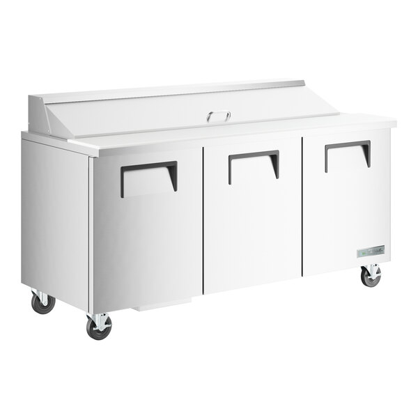 True TSSU-72-18-HC 3 Door Refrigerated Sandwich Prep Table
