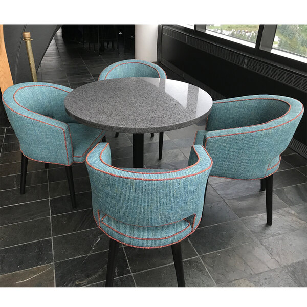 Art Marble Furniture Q405 24" Round Storm Gray Quartz Tabletop