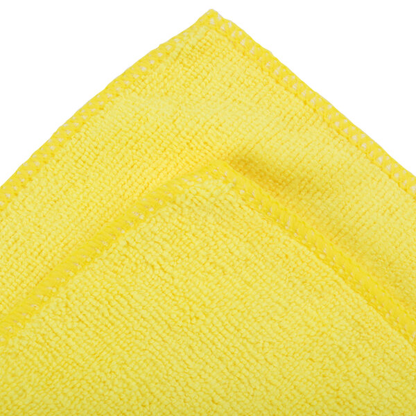 Unger MC40J SmartColor MicroWipe 16" x 16" Yellow Light-Duty Microfiber ...