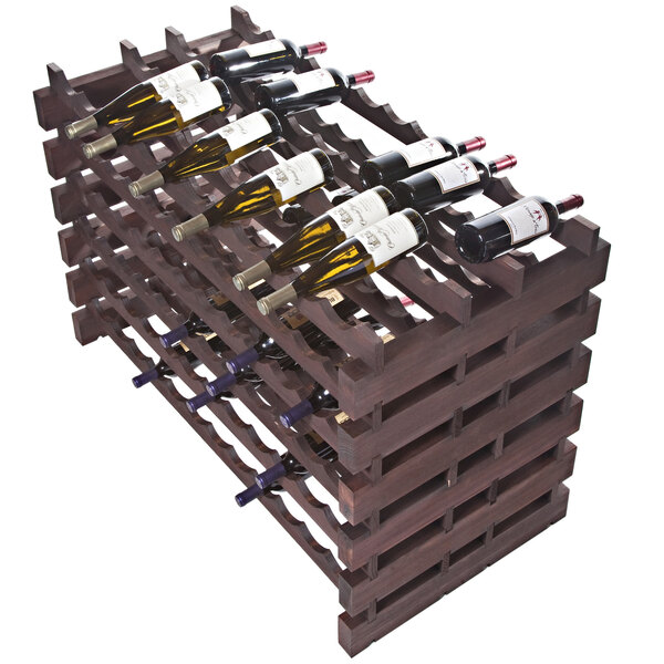 Franmara DD144-S Modularack Pro Double-Deep 144 Bottle Stained Wooden Modular Wine Rack