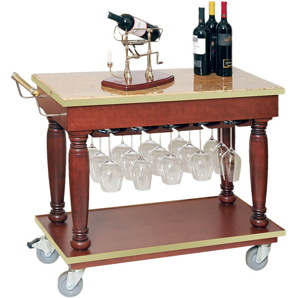 Bon Chef 50174 38" x 18" x 32" Wine / Beverage Cart