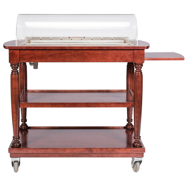 Bon Chef 50070 38" x 23 1/2" x 43" Mahogany Cheese Cart