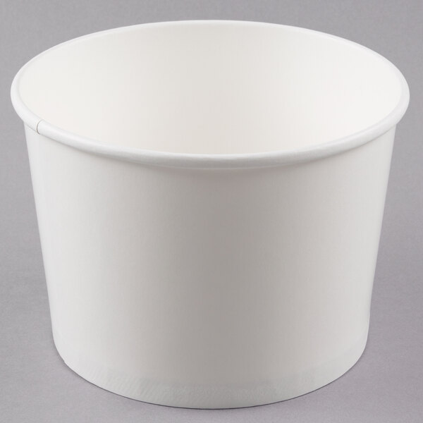 Choice 64 oz. White Double Poly-Coated Paper Food Cup - 25/Pack