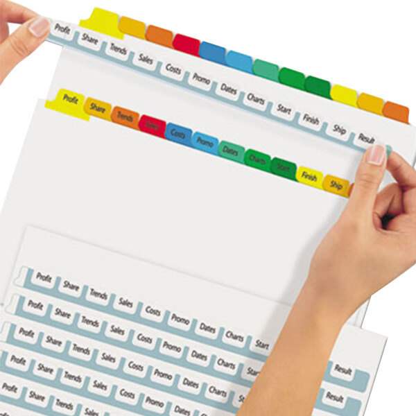 Avery® 11405 Index Maker 12-Tab Multi-Color Divider Set with Clear ...