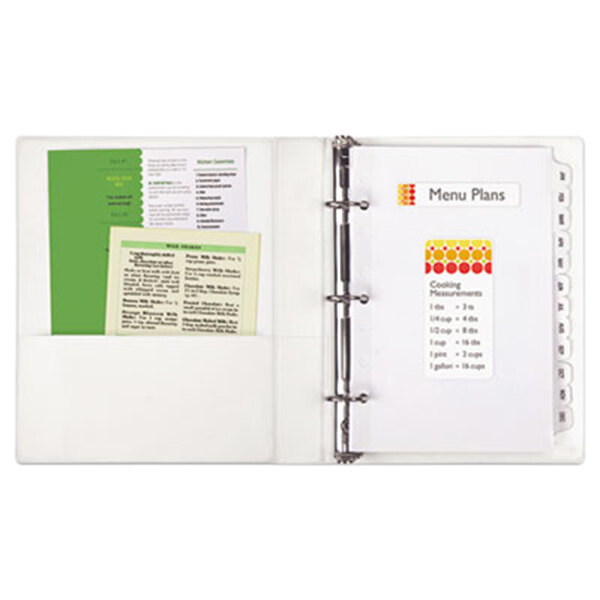 Avery® 17116 White Mini Durable View Binder with 1" Round Rings