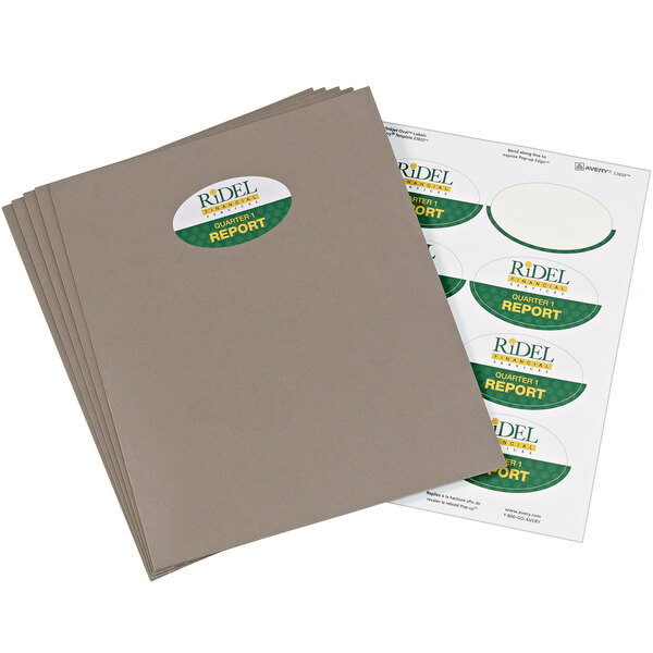 Avery® 22820 Easy Peel 2" x 3 1/3" True Print White Glossy Oval Print ...