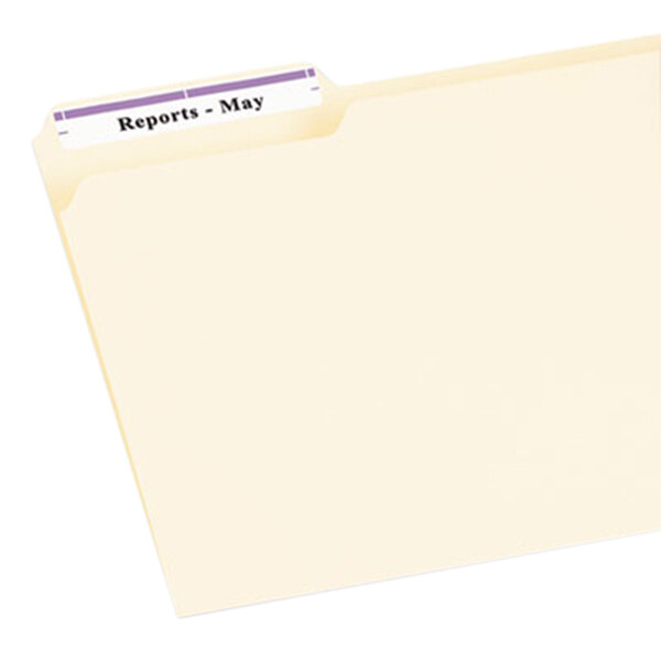 Avery 5666 TrueBlock 2 3 X 3 7 16 Purple File Folder Labels 750 Pack