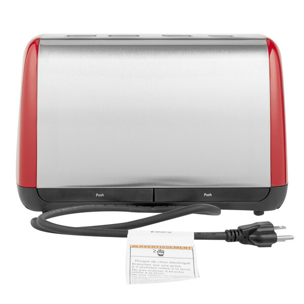 KitchenAid KMT4115ER Empire Red Four Slice Toaster with Manual Lift