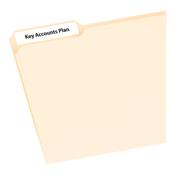 Avery® 45366 EcoFriendly 2/3" x 3 7/16" White 1/3 Cut Top Tab File ...