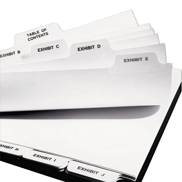 Avery® 11376 Premium Collated 27-Tab A-Z Bottom Tab Table of Contents ...