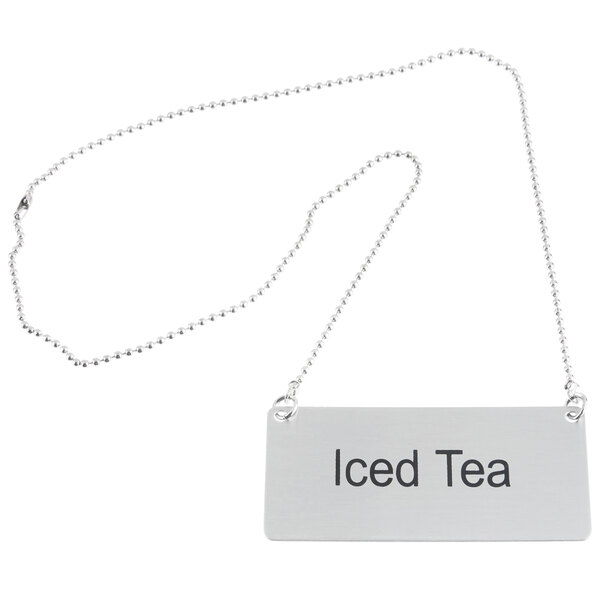Thunder Group Coffee Chafer Name Plate - "Iced Tea"