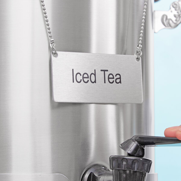 Thunder Group Coffee Chafer Name Plate - "Iced Tea"