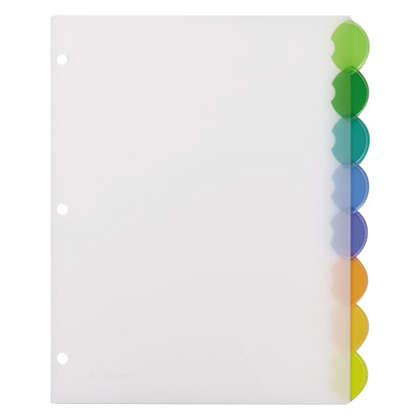 Avery® Style Edge Translucent Plastic 8-Tab Multi-Color Insertable Dividers