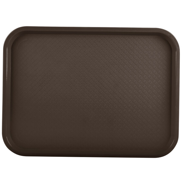 Vollrath 86121 14" x 18" Brown Plastic Fast Food Tray - 12/Case