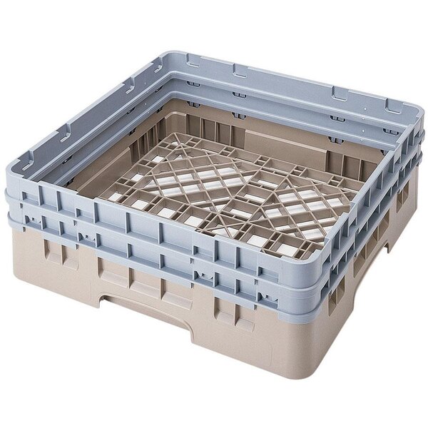 Cambro BR578184 Beige Camrack Full Size Base Rack with Closed Sides and ...