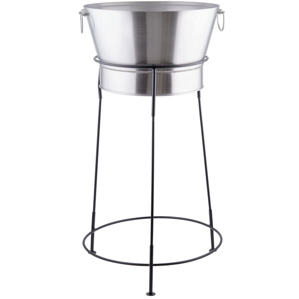 Tablecraft BTSD21 21" x 37 1/4" Brushed Stainless Steel Double Wall ...