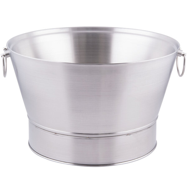 Tablecraft BTSD21 21" x 37 1/4" Brushed Stainless Steel Double Wall ...