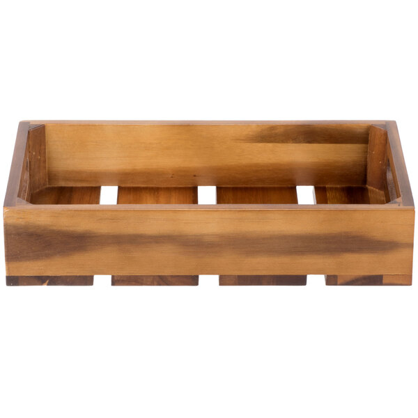 Tablecraft CRATE13 Third Size, 2 1/2" Deep Gastronorm Acacia Wood ...