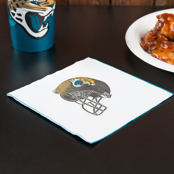 Creative Converting Jacksonville Jaguars 2-Ply Luncheon Napkin - 192/Case