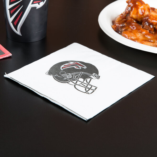 Creative Converting Atlanta Falcons 2-Ply Luncheon Napkin - 192/Case