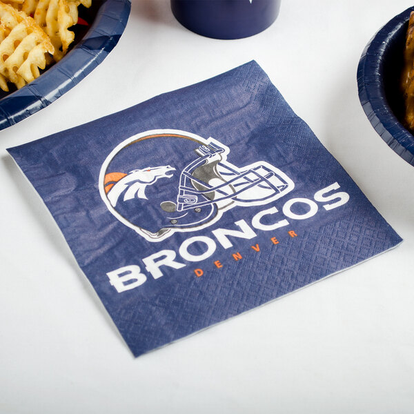 Creative Converting Denver Broncos 2-Ply Luncheon Napkin - 192/Case
