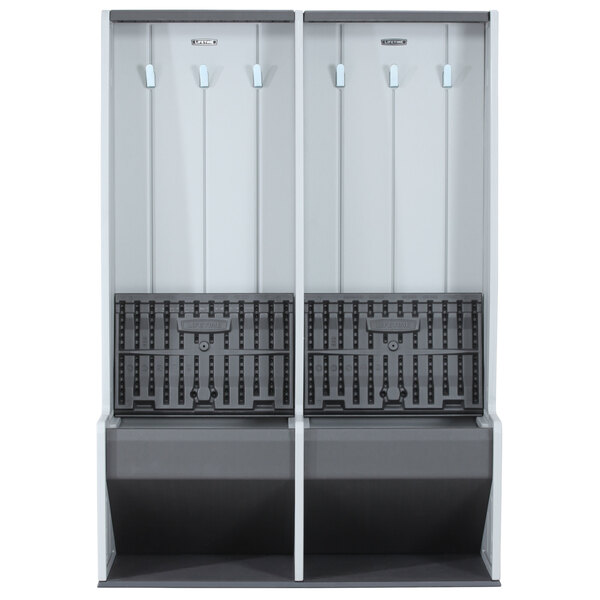 Lifetime 60226 Outdoor Double Locker with Storage Benches