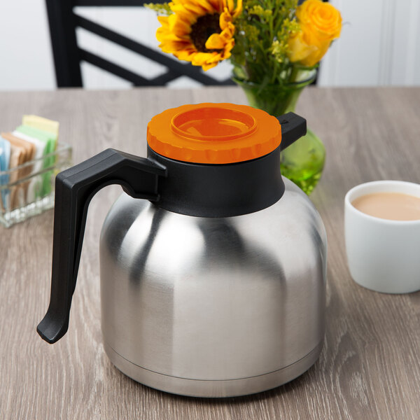 Choice 64 oz. Insulated Thermal Coffee Carafe / Server with Regular and ...